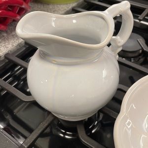 Mccoy | Accents | Vintage Mccoy Pottery Faint Light Blue Pitcher And ...